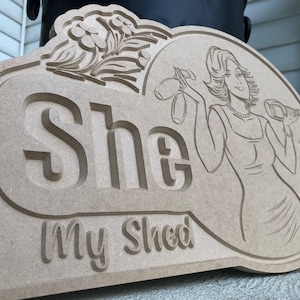 She Shed Sign File - “my Shed My Rules” SVG, Laser Cut Files, Cnc Wood ...