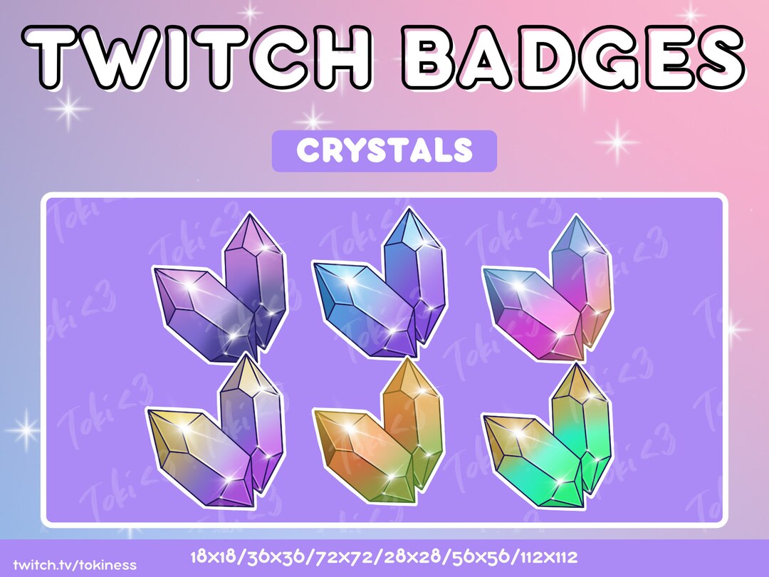 Cute Crystal Jewel Sub Badges Twitch, Discord, Youtube - Etsy