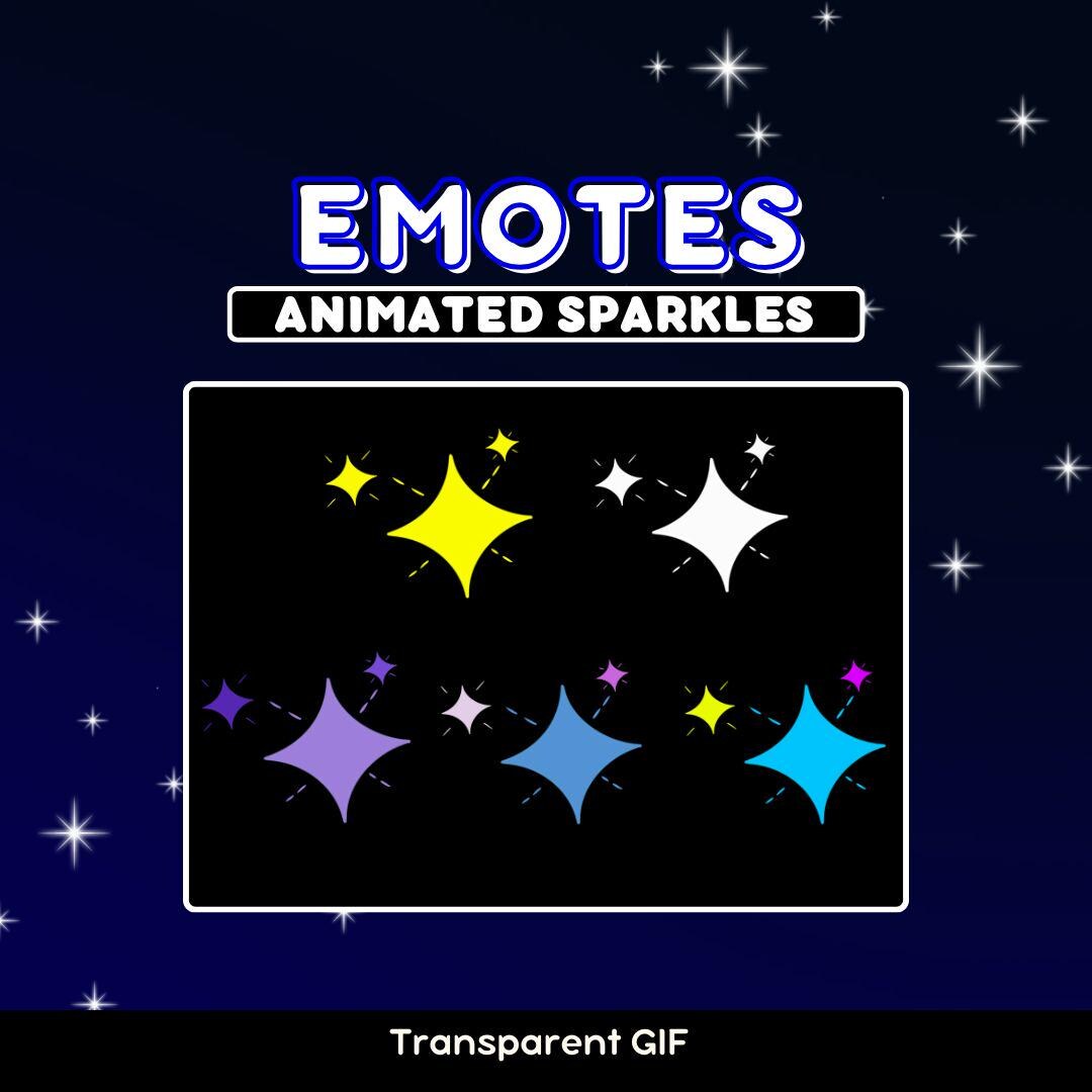 New Animated Emotes Sparkling Sparkles 5 Pack Gifs - Twitch, Discord ...