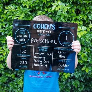 My First Day Board, Back to School First Day Blackboards, Reusable ...