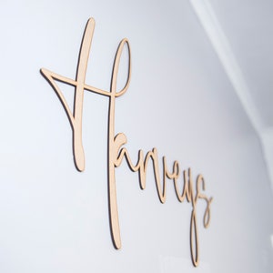 Timber Name Plaques, Personalised Wood Wall Lettering, Wooden Name ...