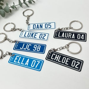 Side State Australian Number Plate Name Keychain, Personalised State ...