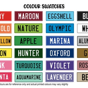 Mini Personalised Name Plates Custom Kids Number Plate Kids - Etsy ...