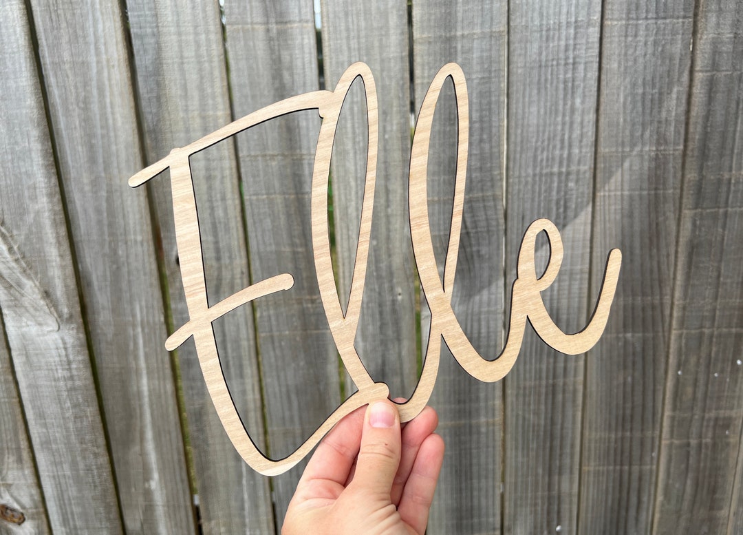 Timber Name Plaques, Personalised Wood Wall Lettering, Wooden Name ...