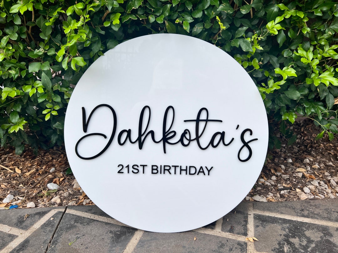 1st 18th 21st 30th 50th Birthday Personalised Acrylic Plaque, Custom ...