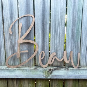 Timber Name Plaques, Personalised Wood Wall Lettering, Wooden Name ...
