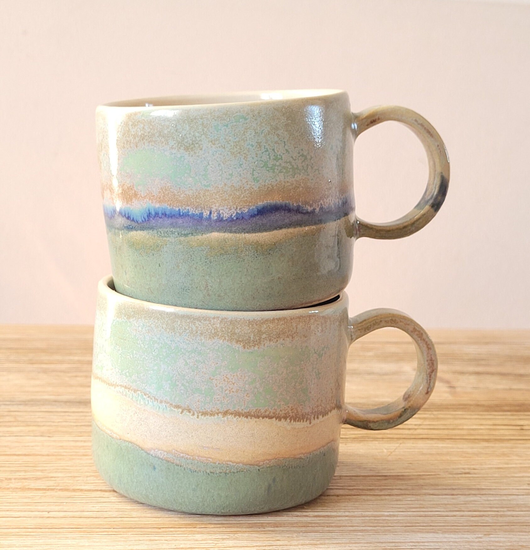 Tasse Artisanale PAYSAGES En Grès Blanc émaillé En - Etsy