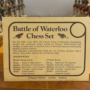 Battle of Waterloo Chess Set - Etsy