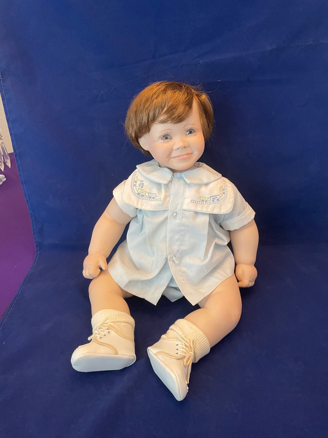 1999 Signed Porcelain Boy Doll - Etsy