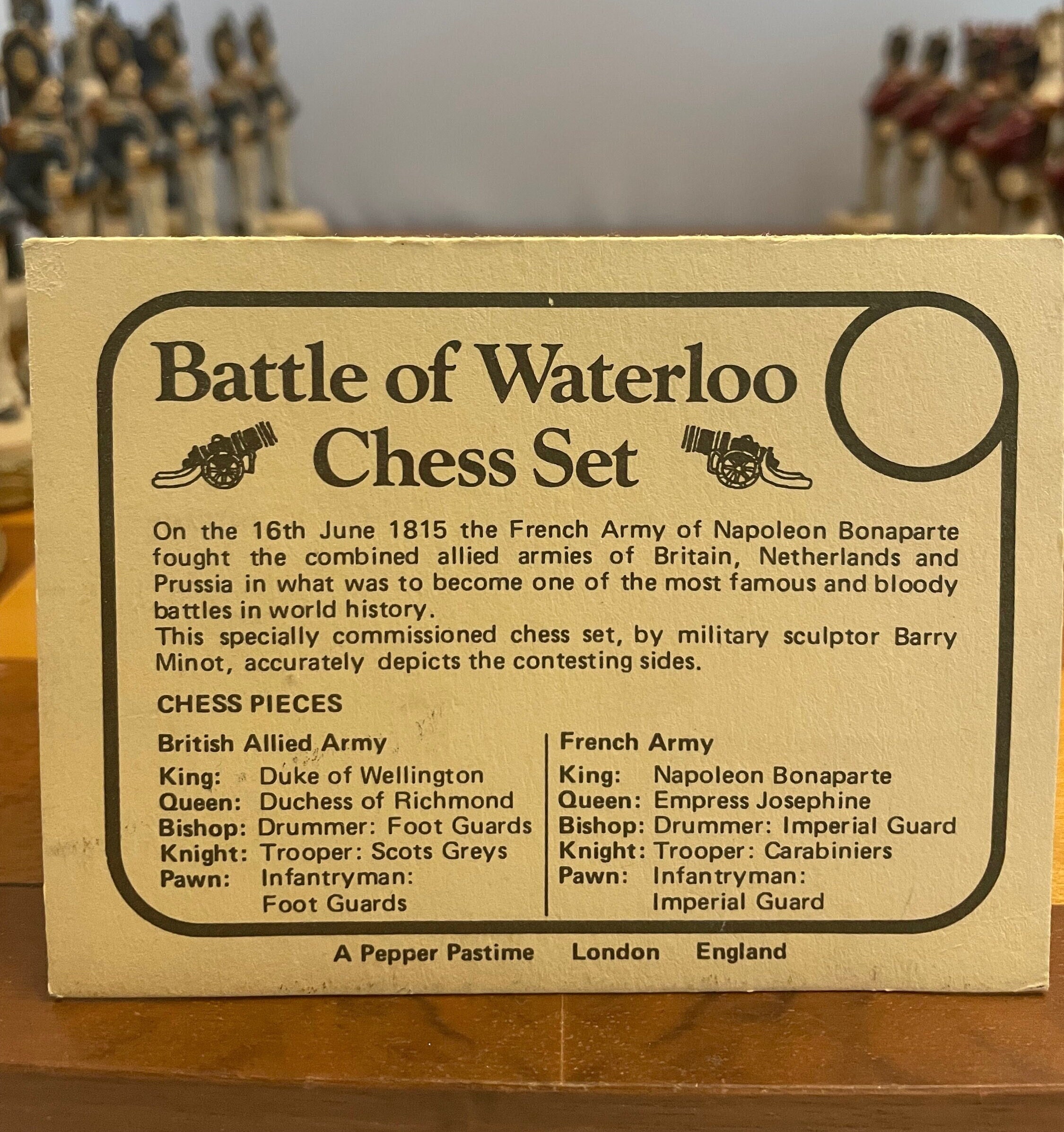 Battle of Waterloo Chess Set - Etsy