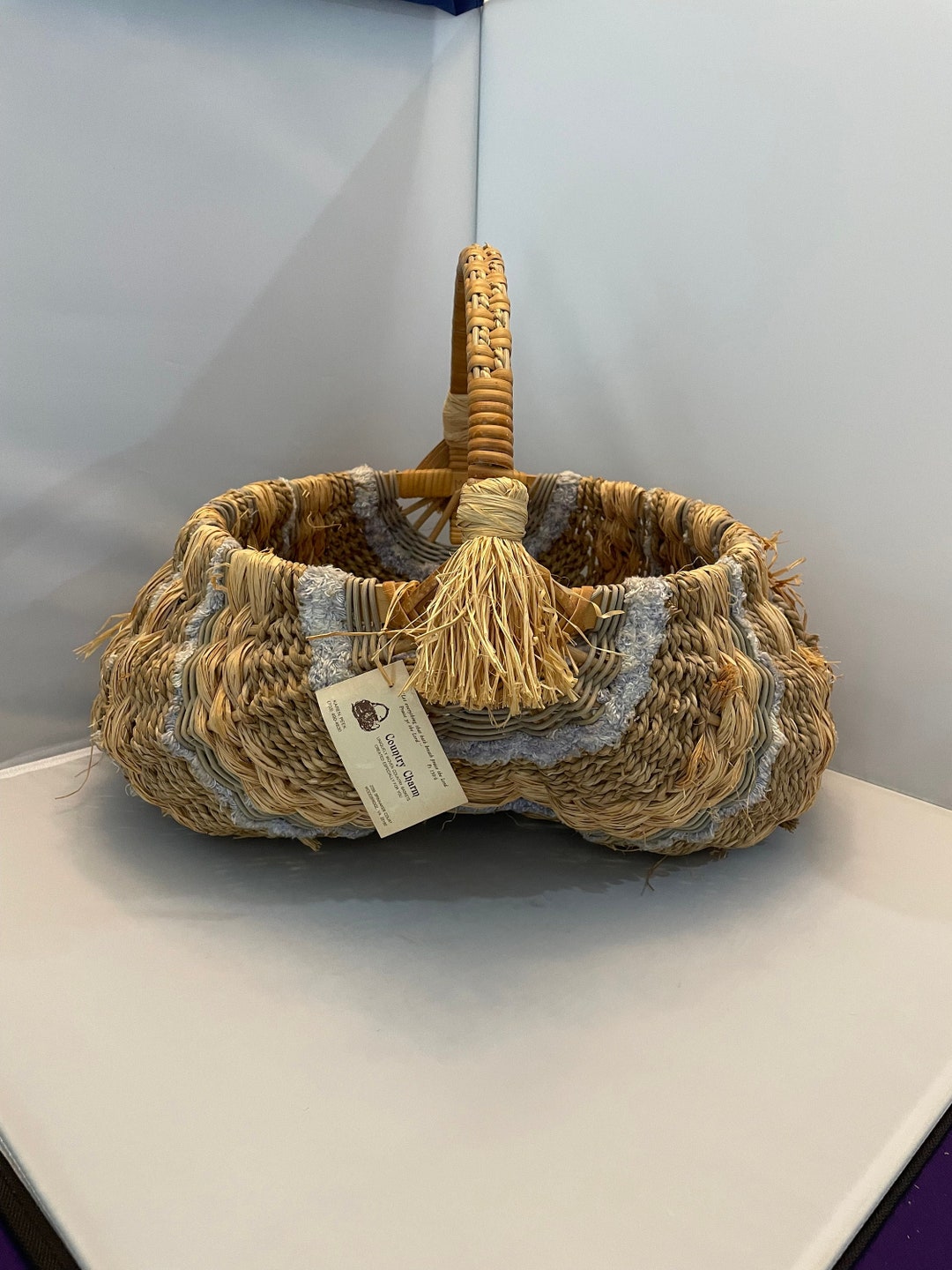 Large Woven Butt Basket - Etsy