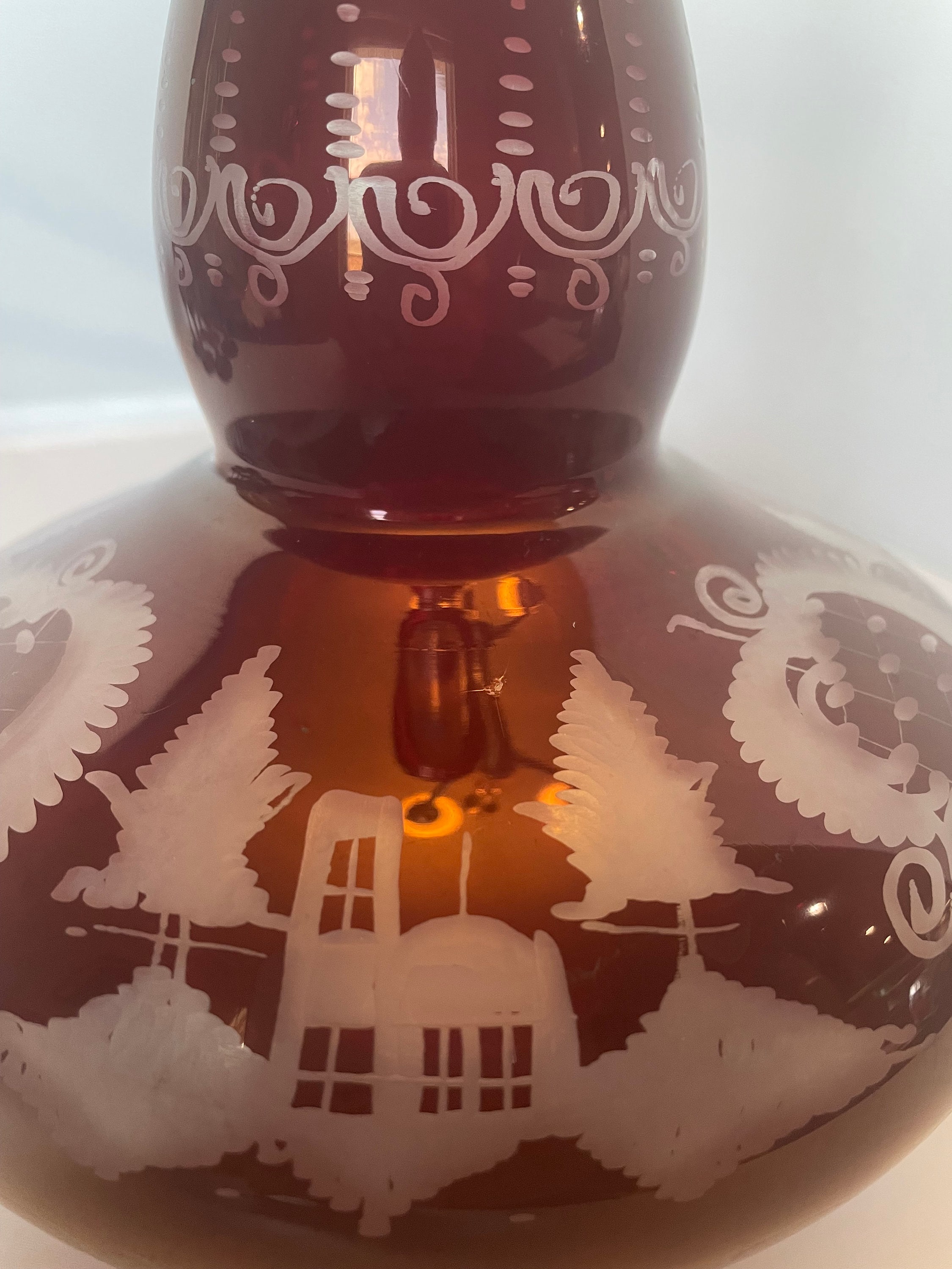 Czech Bohemian Ruby Red Decanter and Six Glasses - Etsy