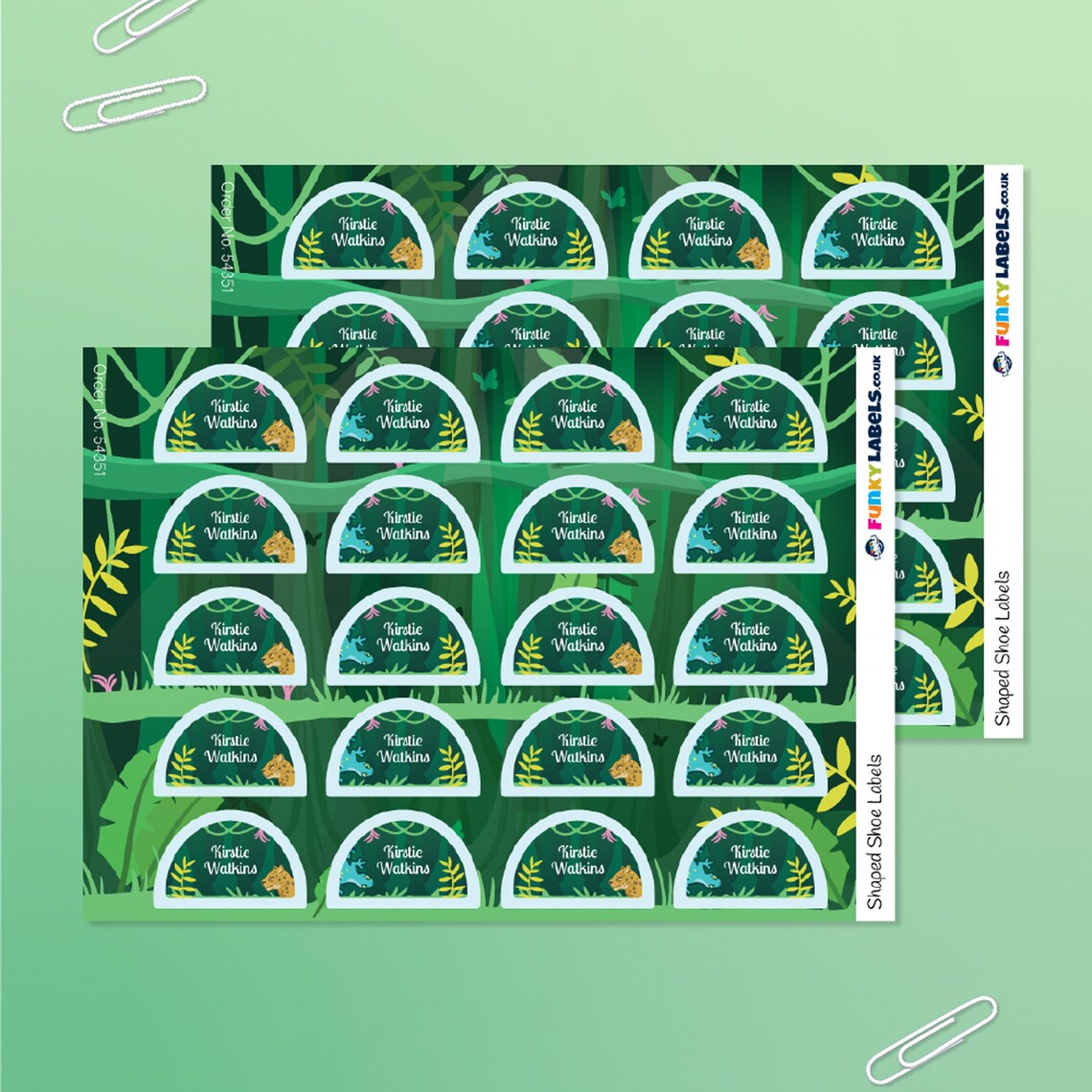 Personalised Deluxe Jungle Label Pack Includes Stickers | Etsy