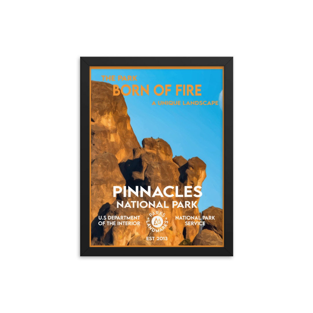 Pinnacles National Park Poster (framed) - WPA Style - Etsy