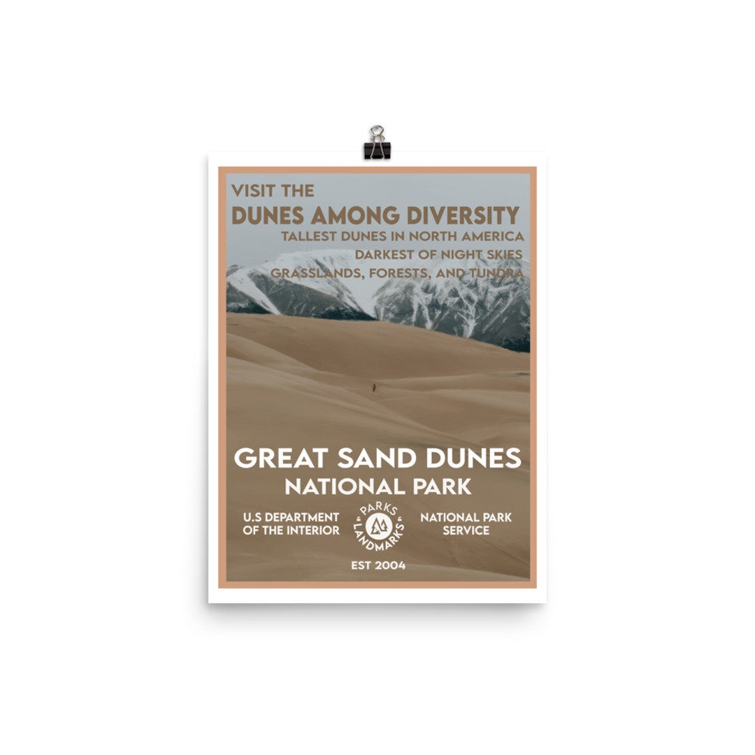 Great Sand Dunes National Park Poster - WPA Style - Etsy