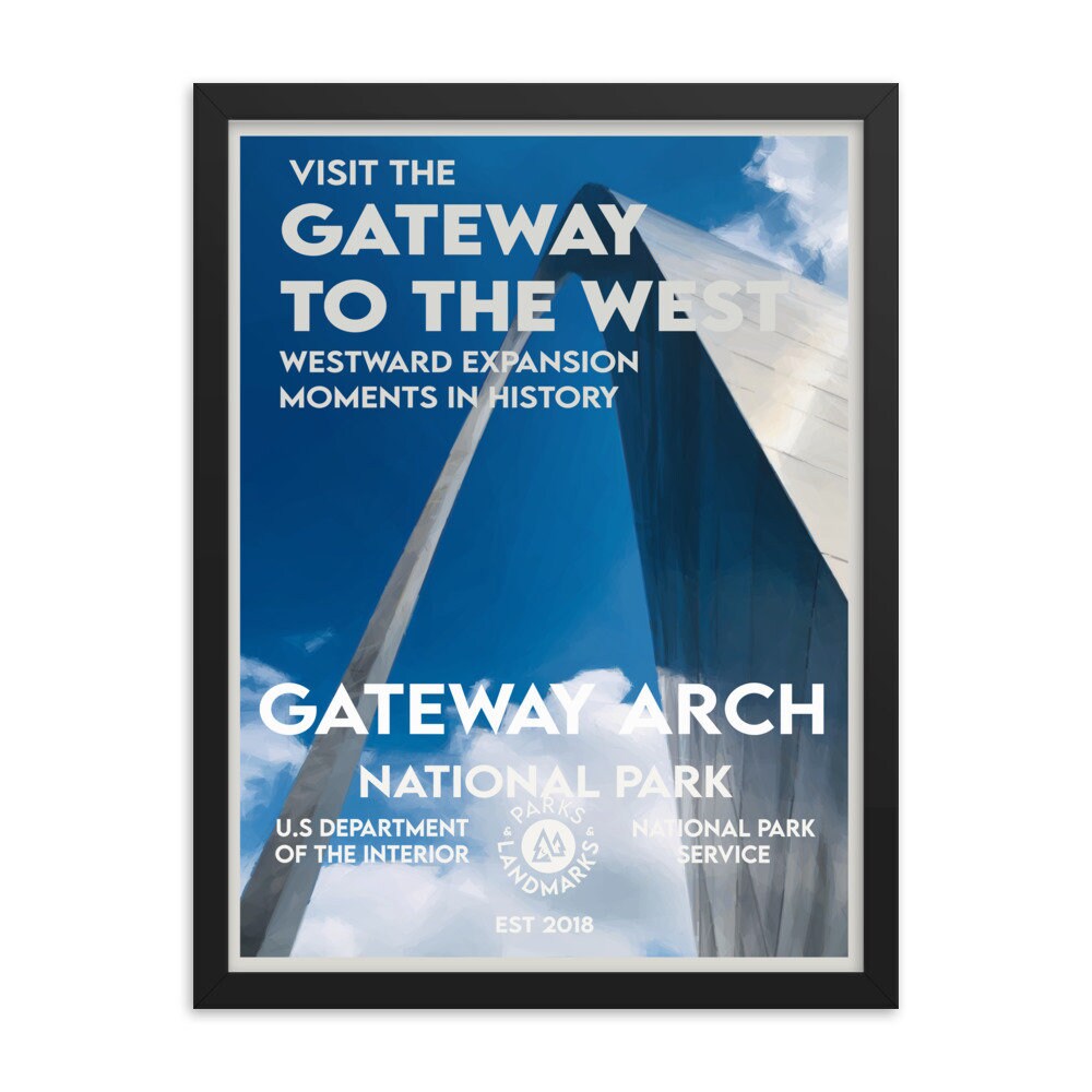 Gateway Arch National Park Poster (framed) - WPA Style - Etsy