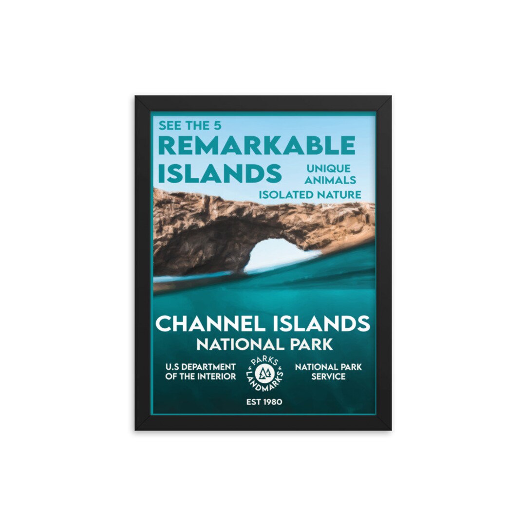 Channel Islands National Park Poster (framed) - WPA Style - Etsy