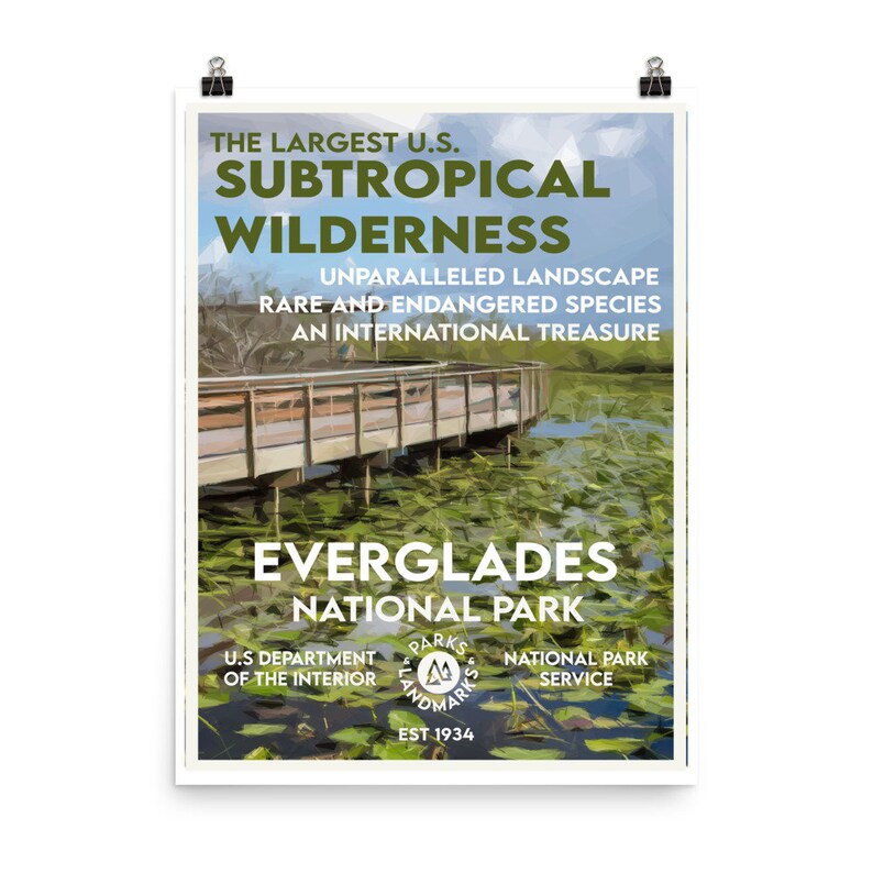 Everglades National Park Poster - WPA Style - Etsy
