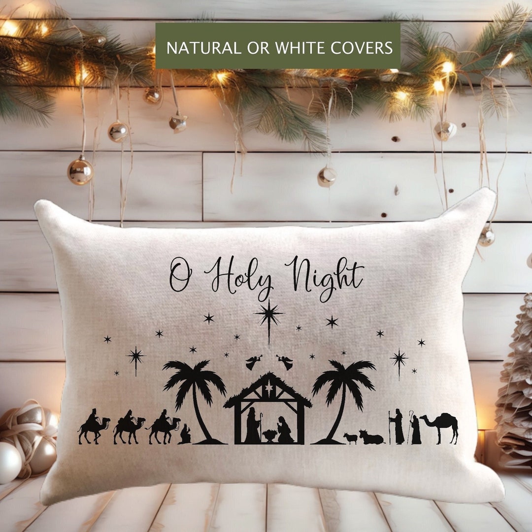 Nativity Scene Pillow/manger Scene/christmas Pillow/christian Christmas ...