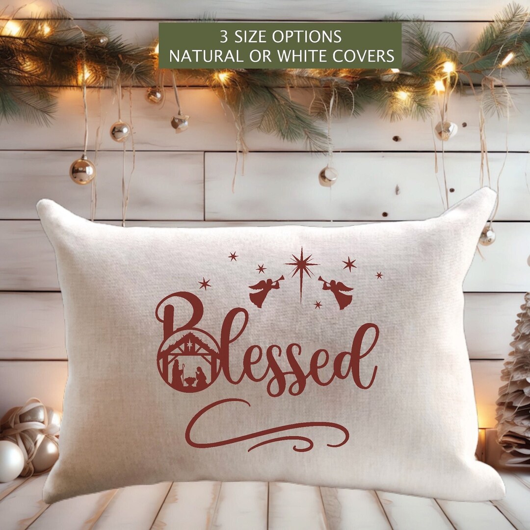 Nativity Scene Pillow/manger Scene/christmas Pillow/christian Christmas ...