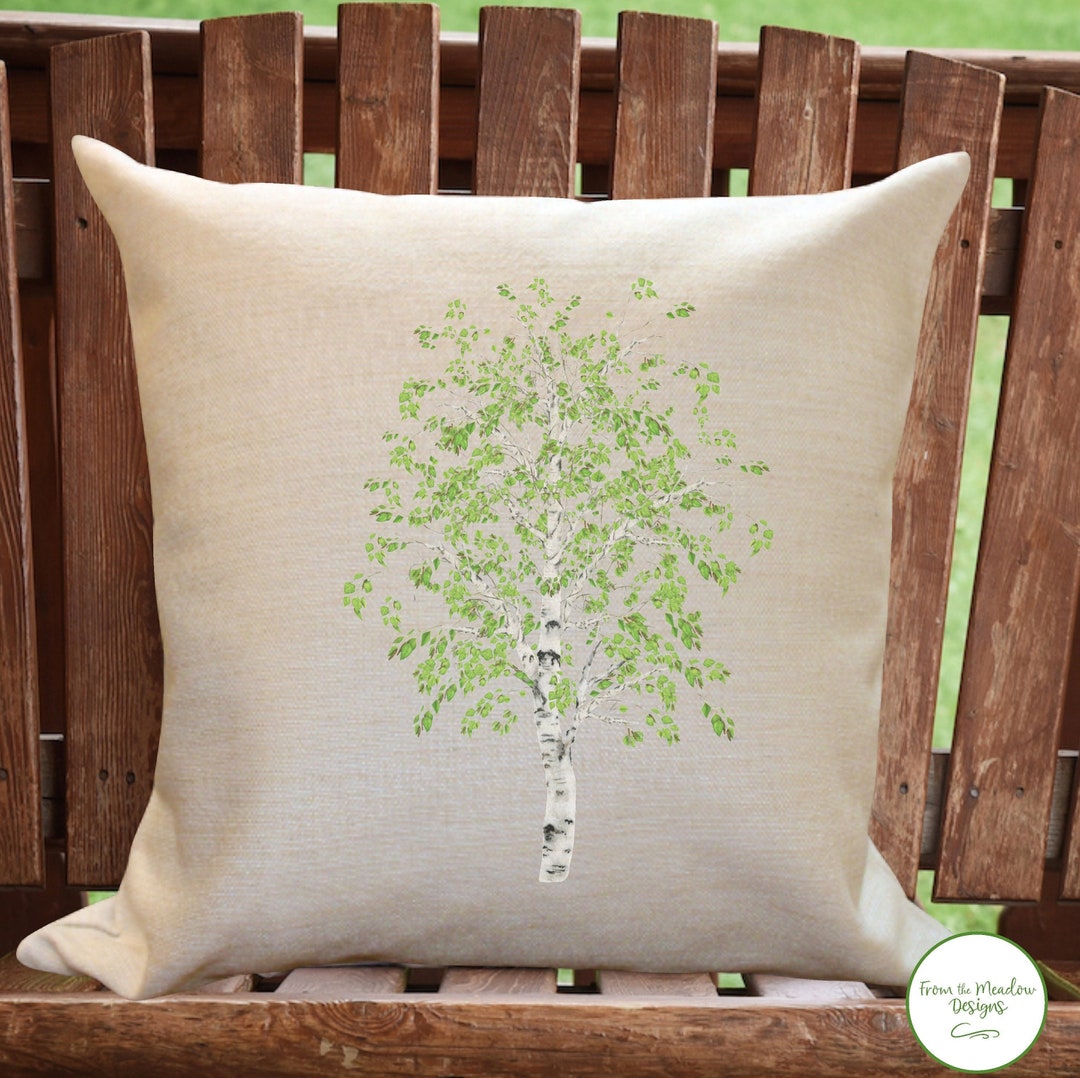 Birch Trees Pillow Cover/personalized Pillow/housewarming Gift/trees ...