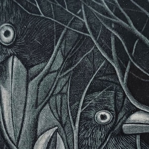 Limited Edition Etching Tree Hand Coloured Limited Edition - Etsy