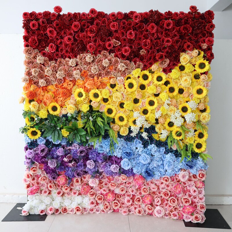 Rainbow Flower Wall - Etsy