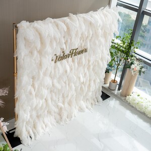 White Feather Wedding Backdrop, Floral Party Decor, Photo Booth - Etsy