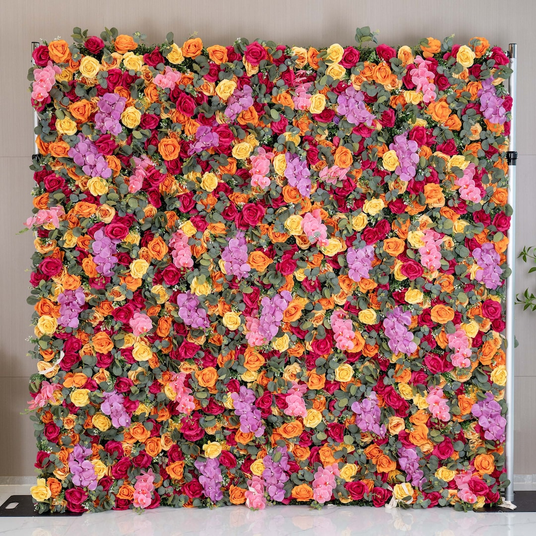 Autumn Yard Flower Wall Backdrop - Vibrant Fall Colors for Weddings ...