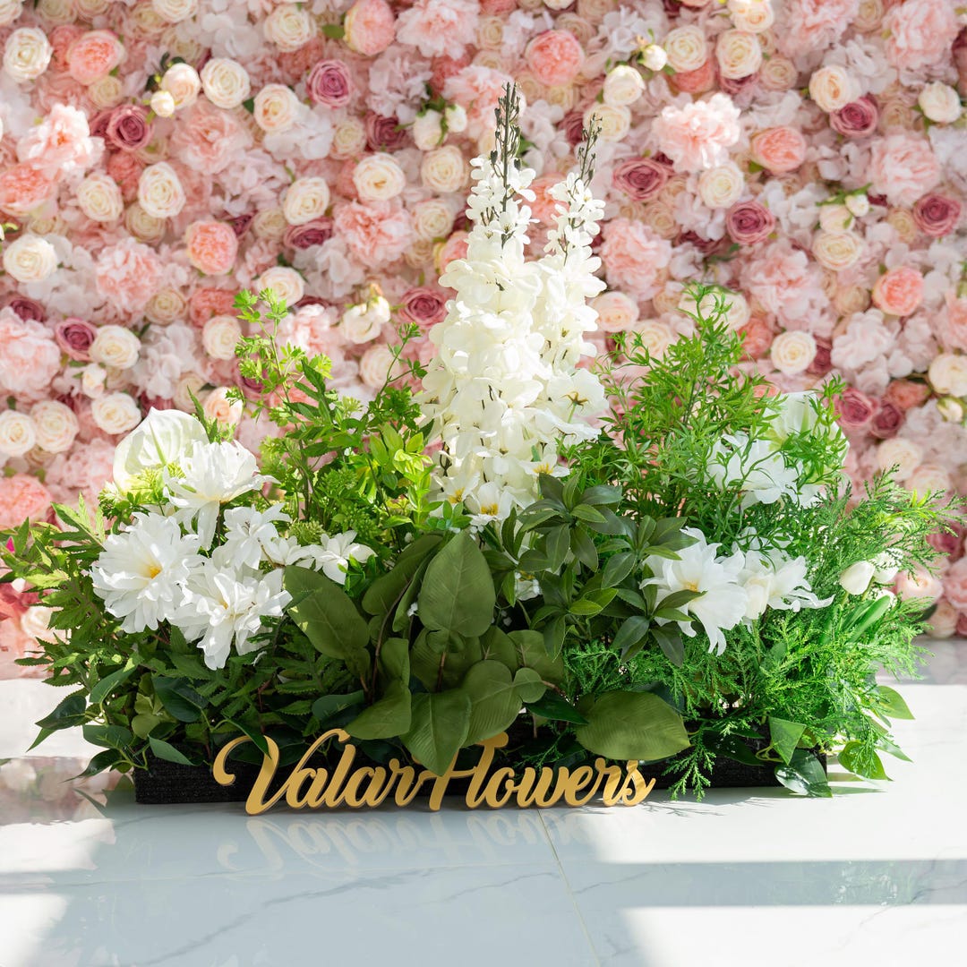 Valar Flowers: White Flower Pathway Decor. Elevate Your Wedding Venue ...
