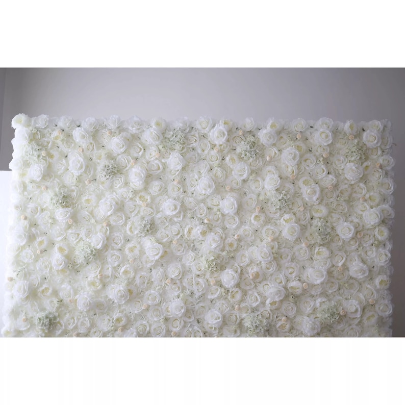 White Silk Flower Wall Backdrop, Wedding Photography Decor - Etsy