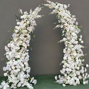 Elegant Moon Shape Wedding Floral Arch - Ceremony Decor - Etsy