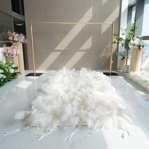 White Feather Wedding Backdrop, Floral Party Decor, Photo Booth - Etsy