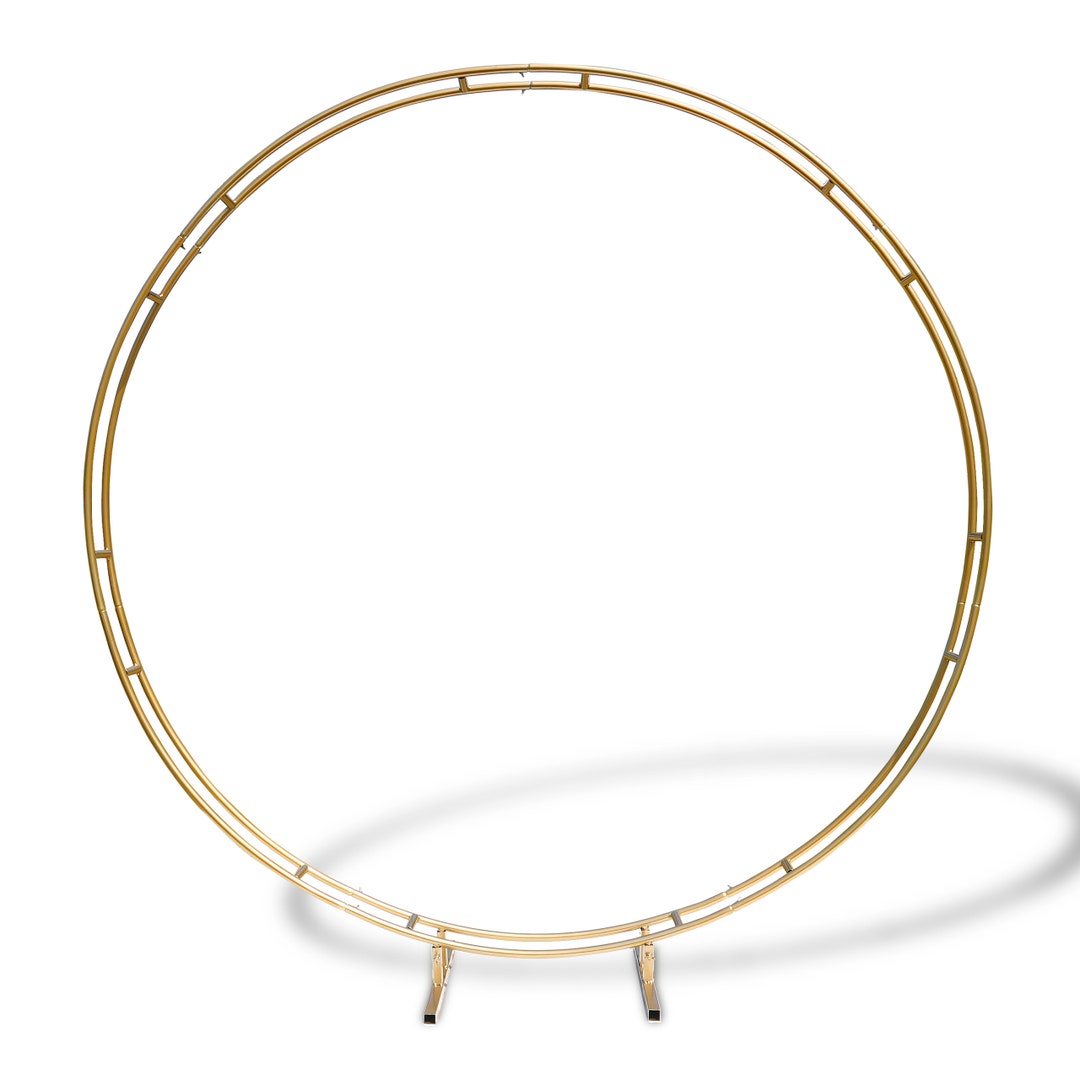 Shiny Gold Double Ring Wedding Arch - Floral Hoop Decor - Etsy