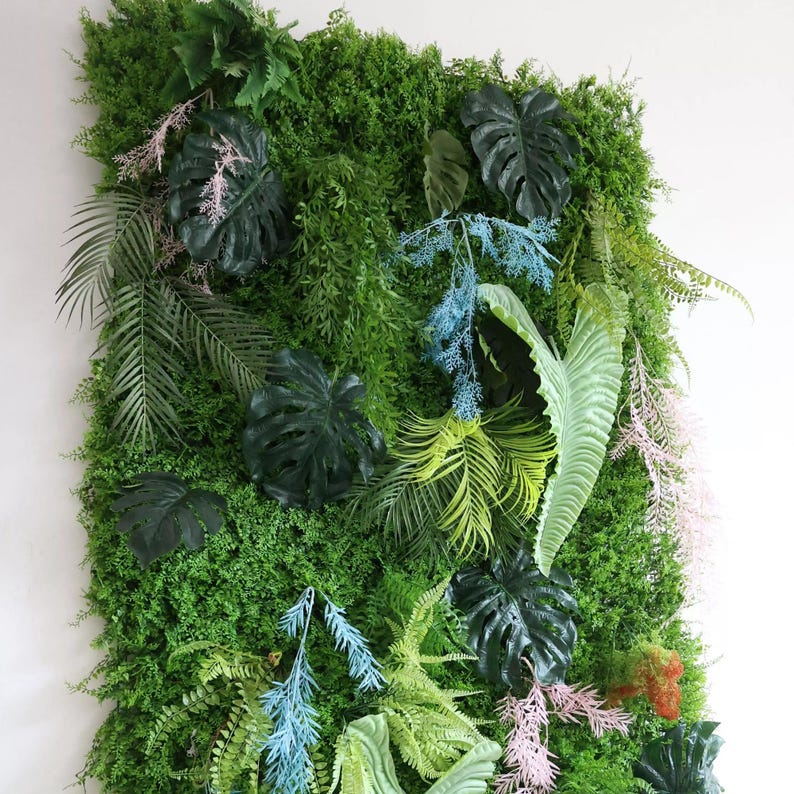 Tropical Greenery Wall Backdrop: Lush Jungle Decor With Fern Accents - Etsy
