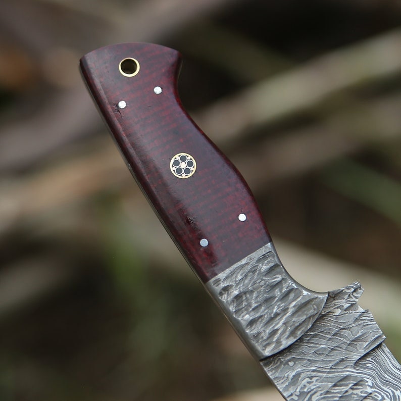 Damascus Knife Fixed Blade Bowie Knife Handmade Damascus - Etsy