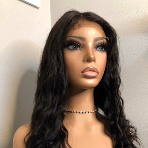 HD 5x5 Closure Wig Virgin Hair Natural Wavy 14 24 Inches - Etsy
