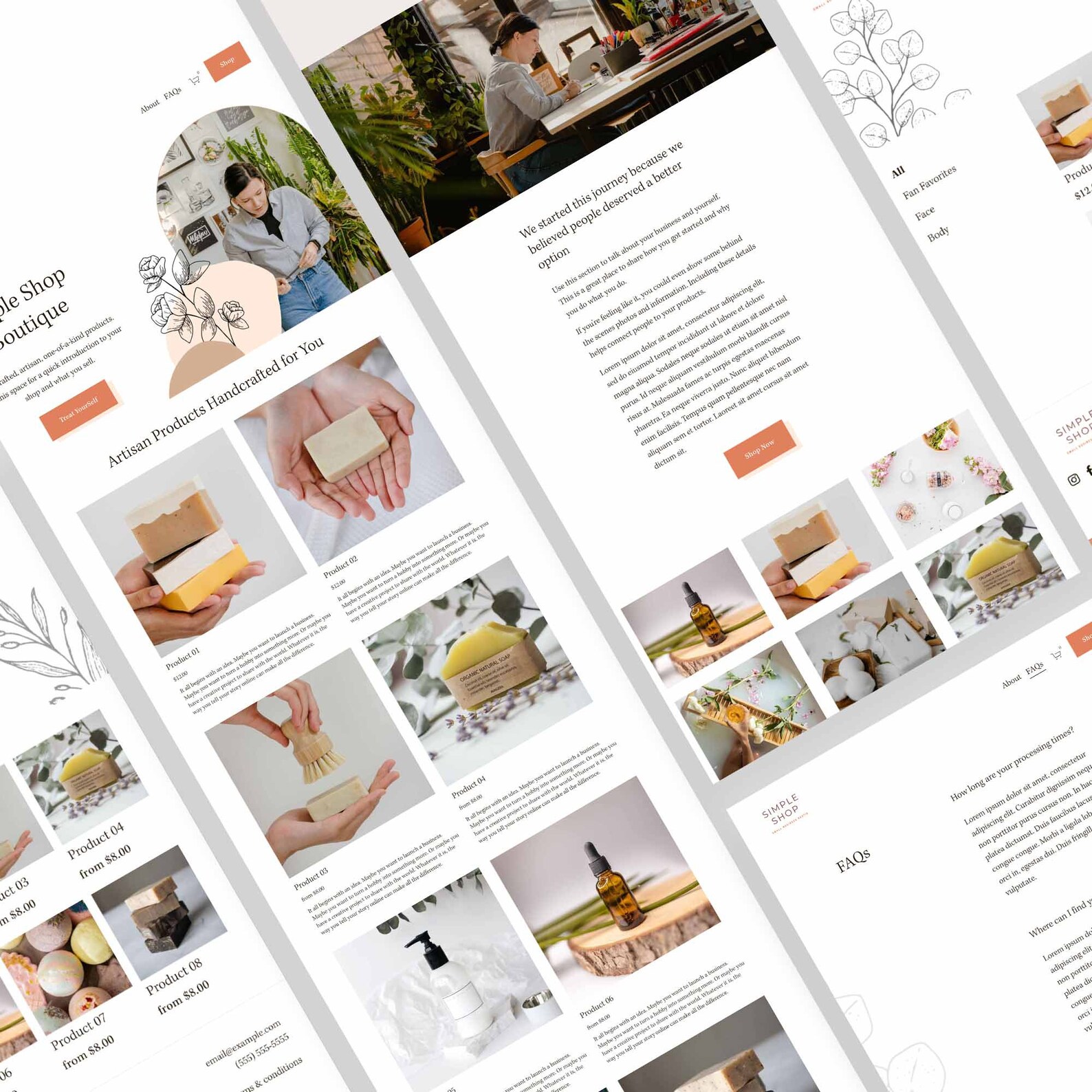 Small Business Shop Template Squarespace 7.1 Online Shop Simple Design ...