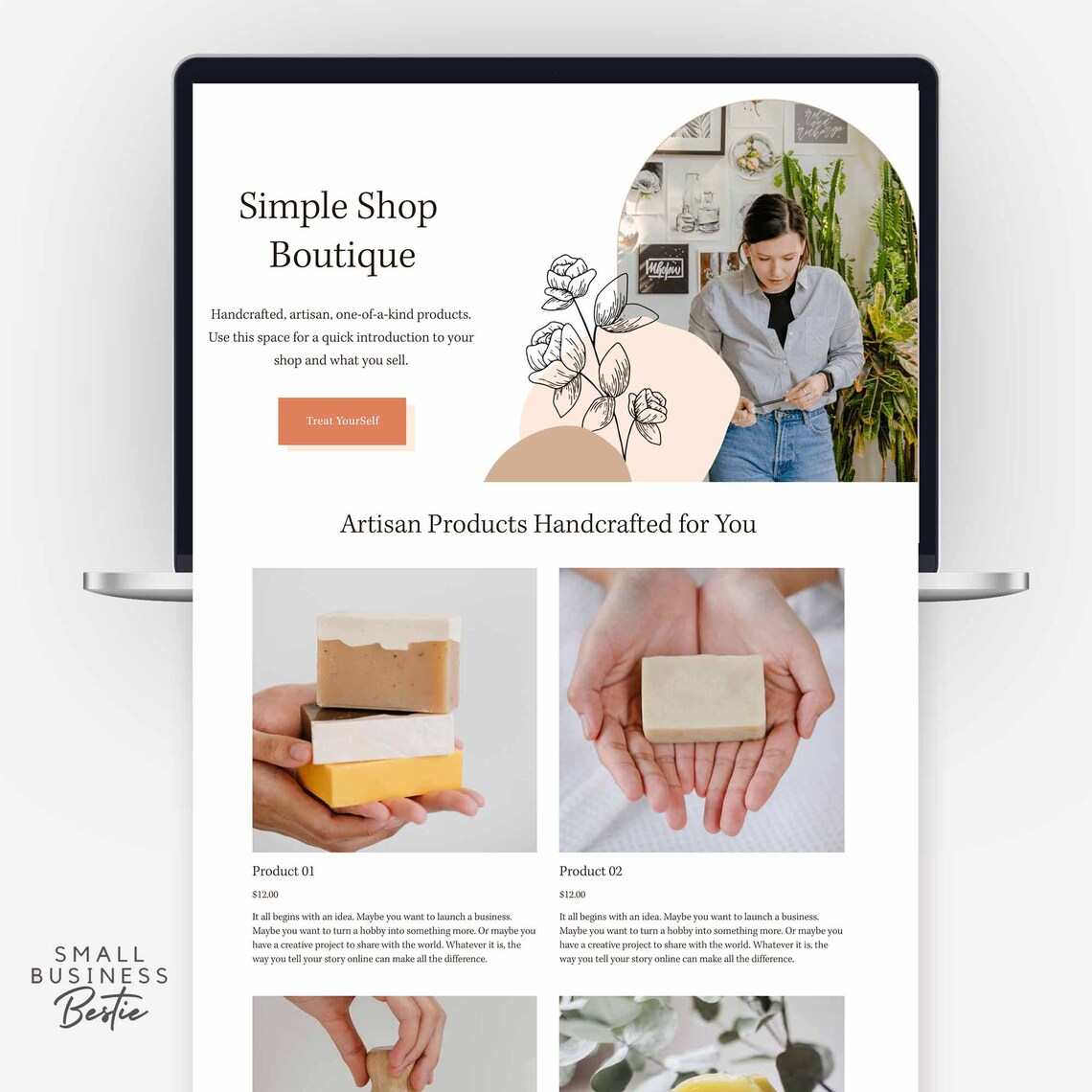Small Business Shop Template Squarespace 7.1 Online Shop Simple Design ...