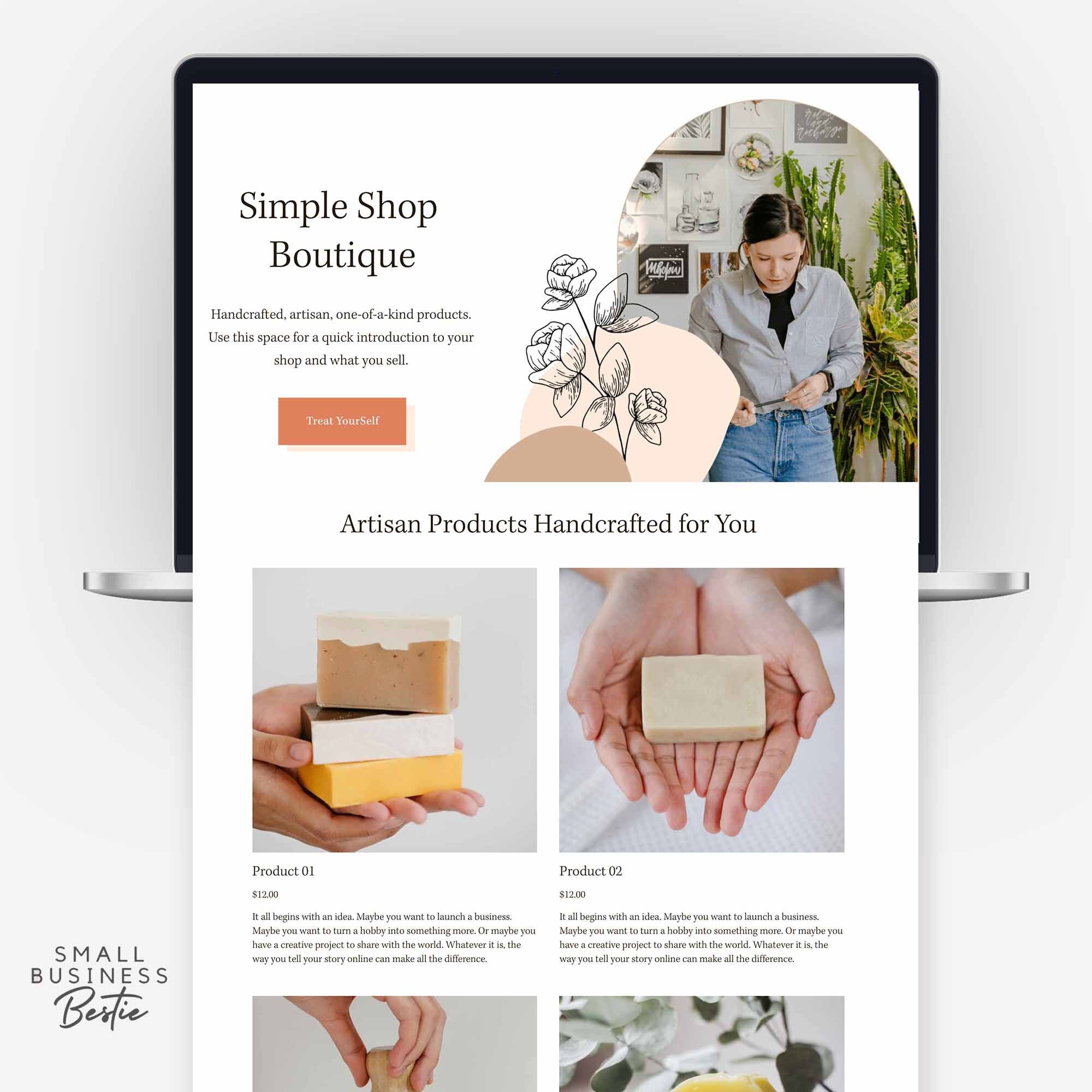 Small Business Shop Template Squarespace 7.1 Online Shop Simple Design ...