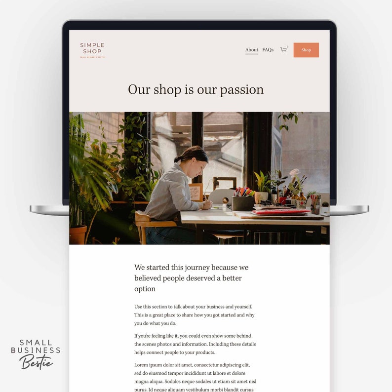 Small Business Shop Template Squarespace 7.1 Online Shop Simple Design ...