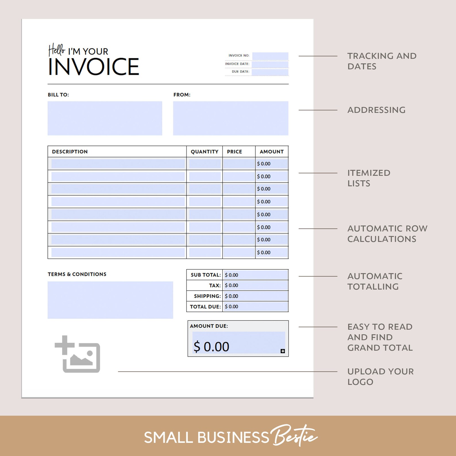 Invoice Order Form Template Digital Printable Small | Etsy
