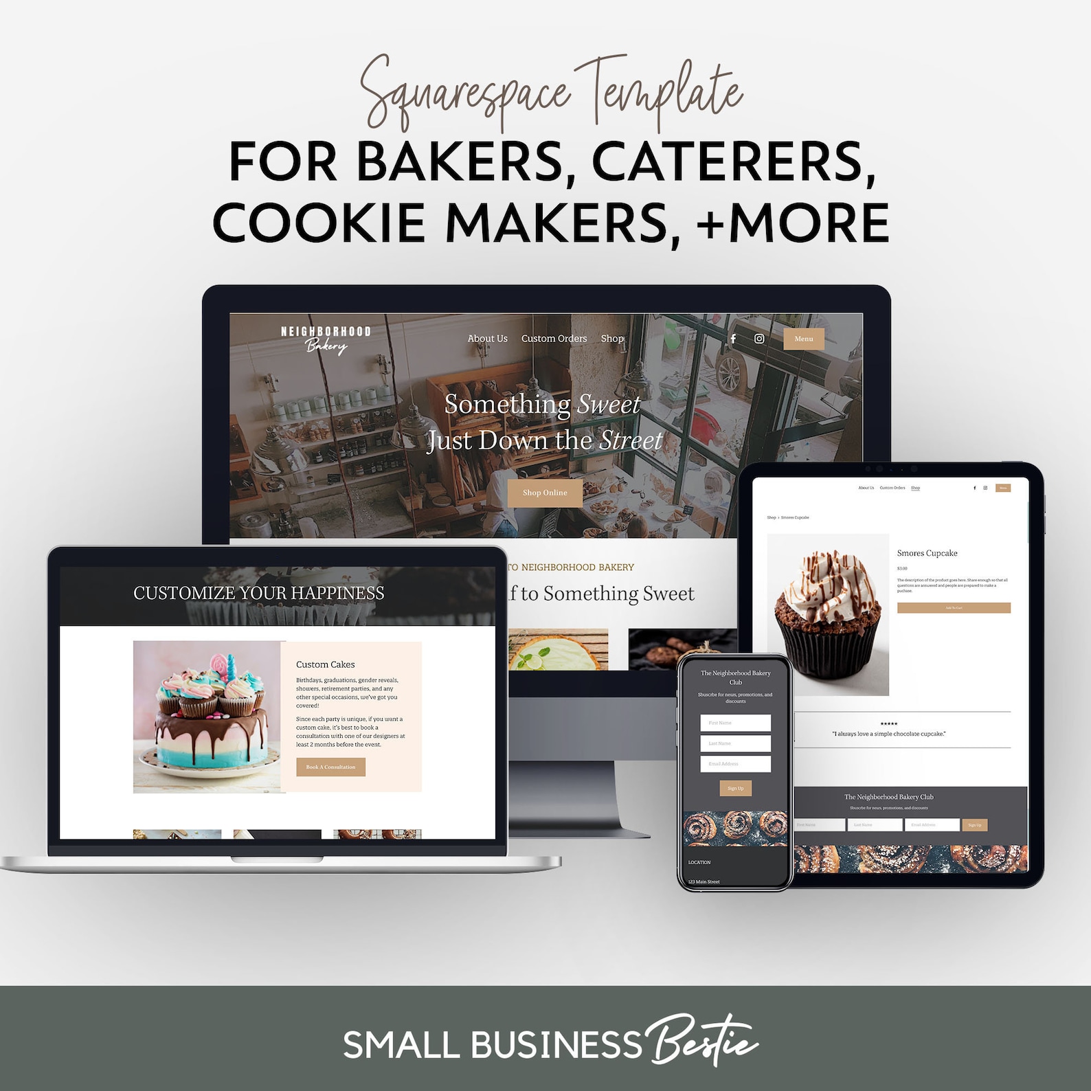 Squarespace 7.1 Website Template for Bakers, Bakery, Caterer, Online ...
