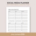 Social Media Post Planner Page | Digital and Printable Business ...
