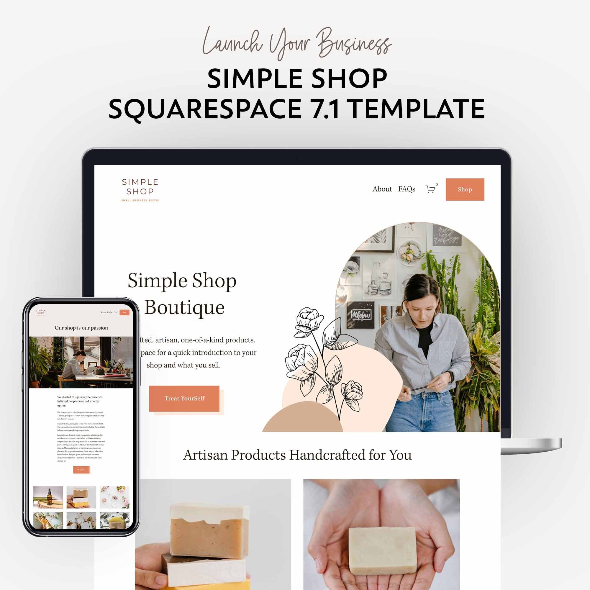 Small Business Shop Template Squarespace 7.1 Online Shop Simple Design ...