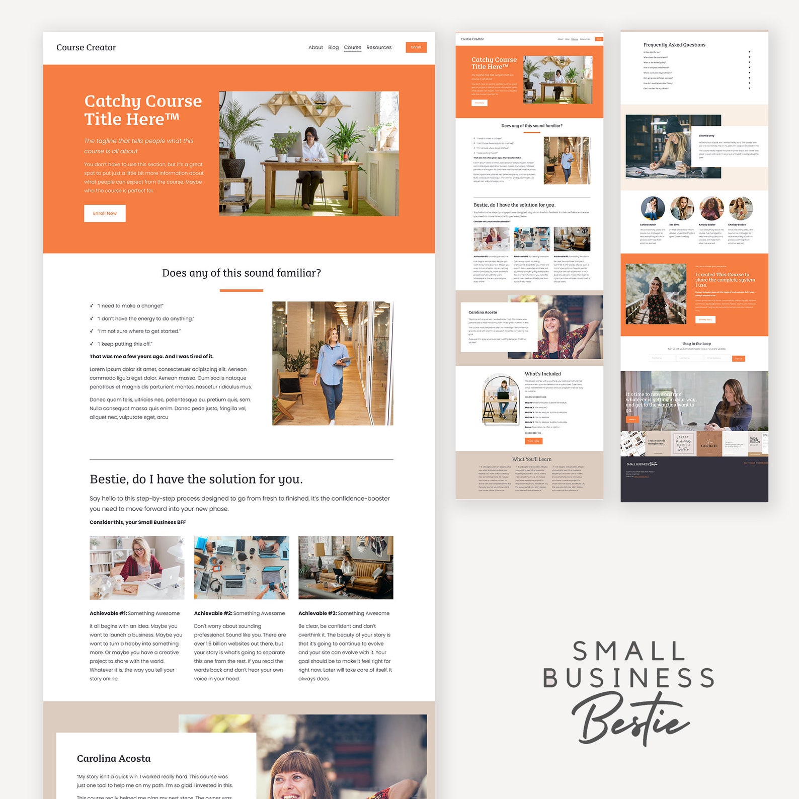Course Creator Website Template | Squarespace 7.1 | Simple Bold Classic ...
