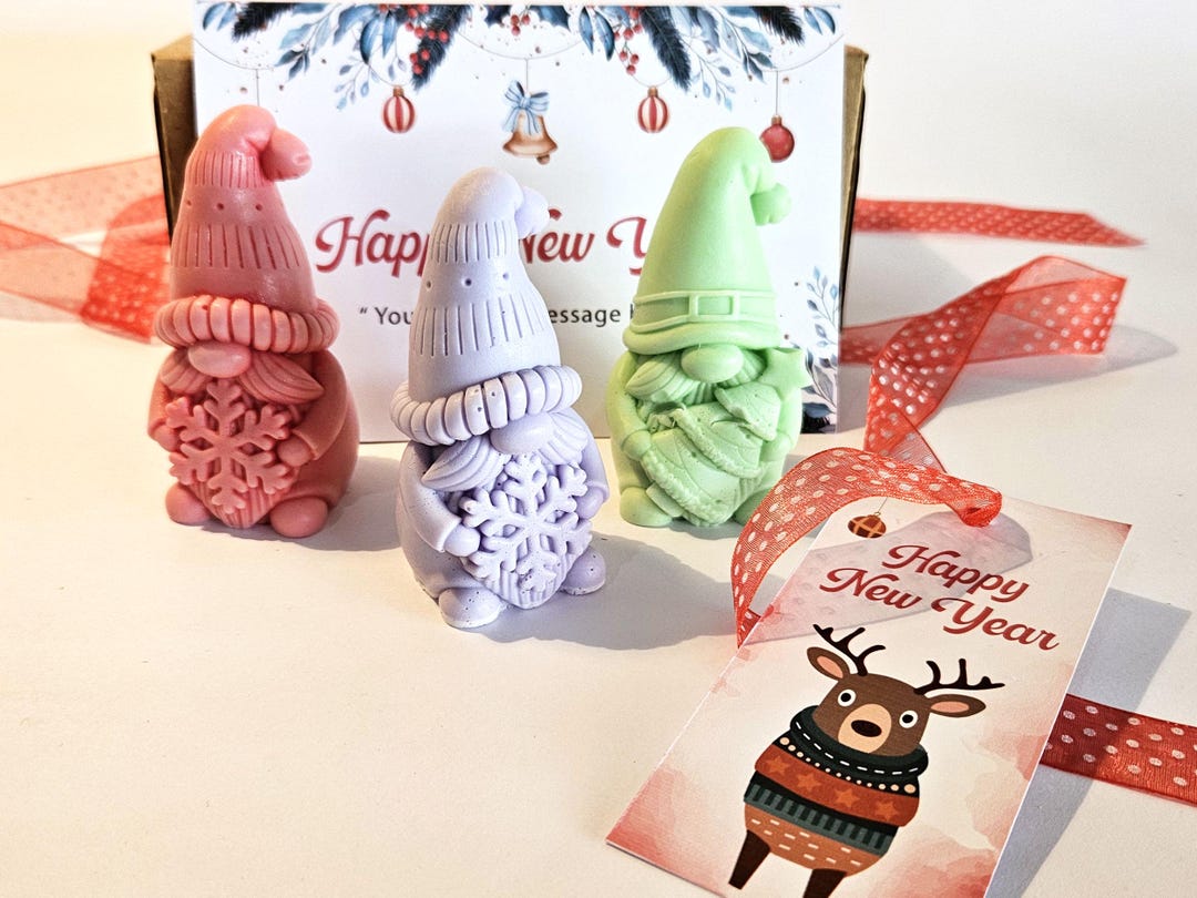 Happy New Year Soap Gift Box. Elf / Dwarf Shaped Scented Soap Set ...