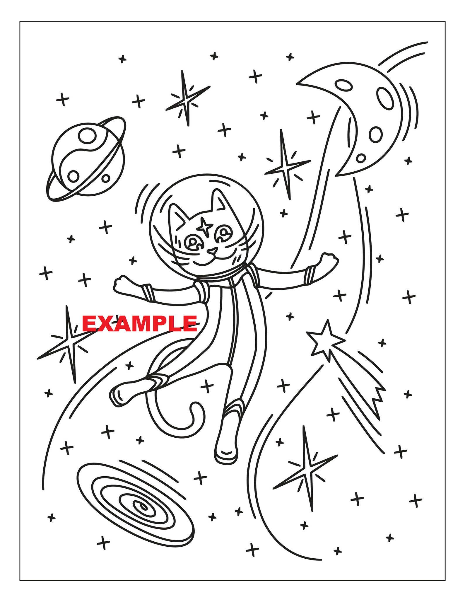 Children's Space Theme Digital Coloring and Activity Book - Etsy