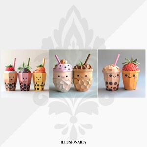 Origami Bubble Tea, Kawaii Clipart, Kawaii Bubble Tea Images, Bubble ...