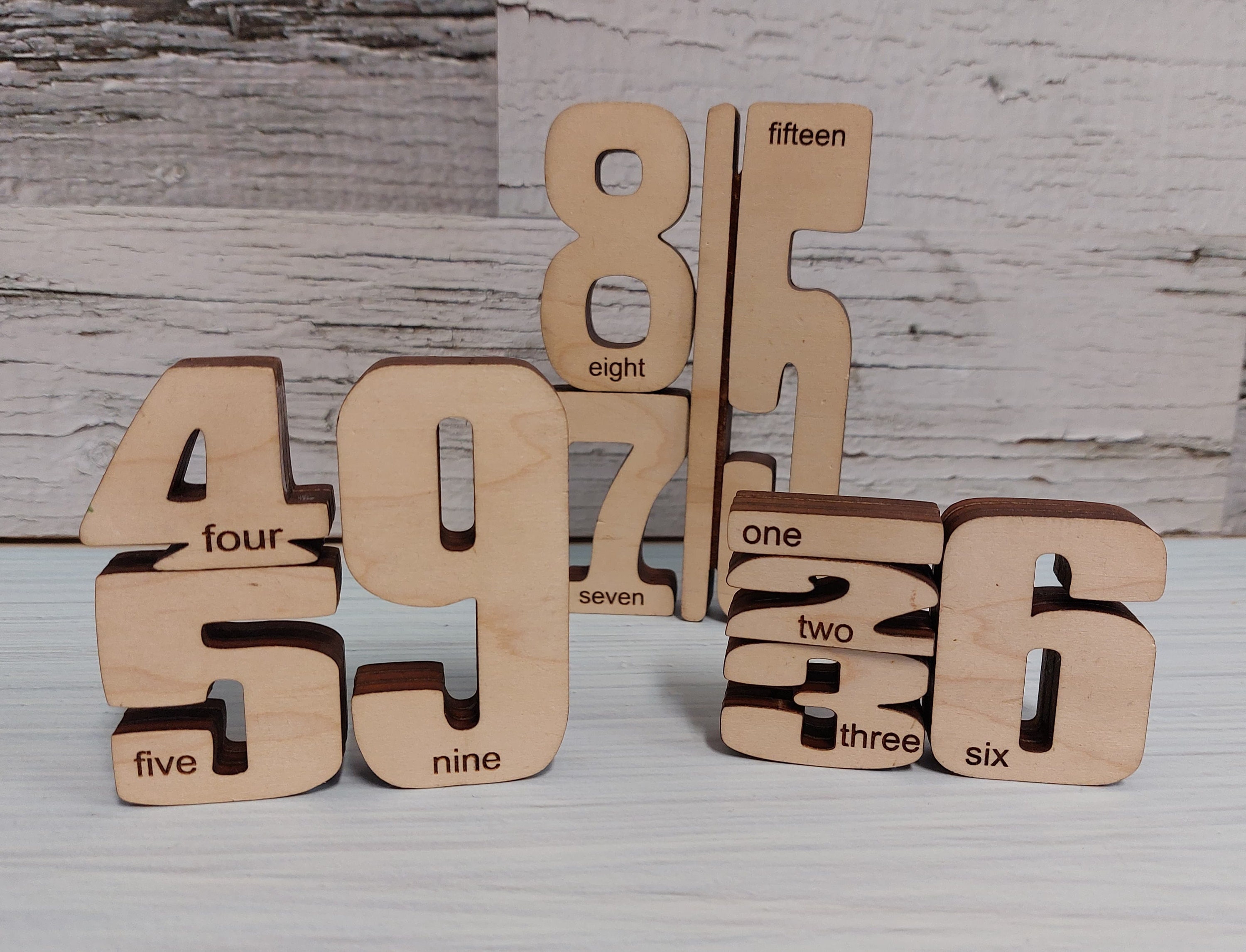 Proportional Numbers Laser Cut Digital File Wood Montessori Educational ...